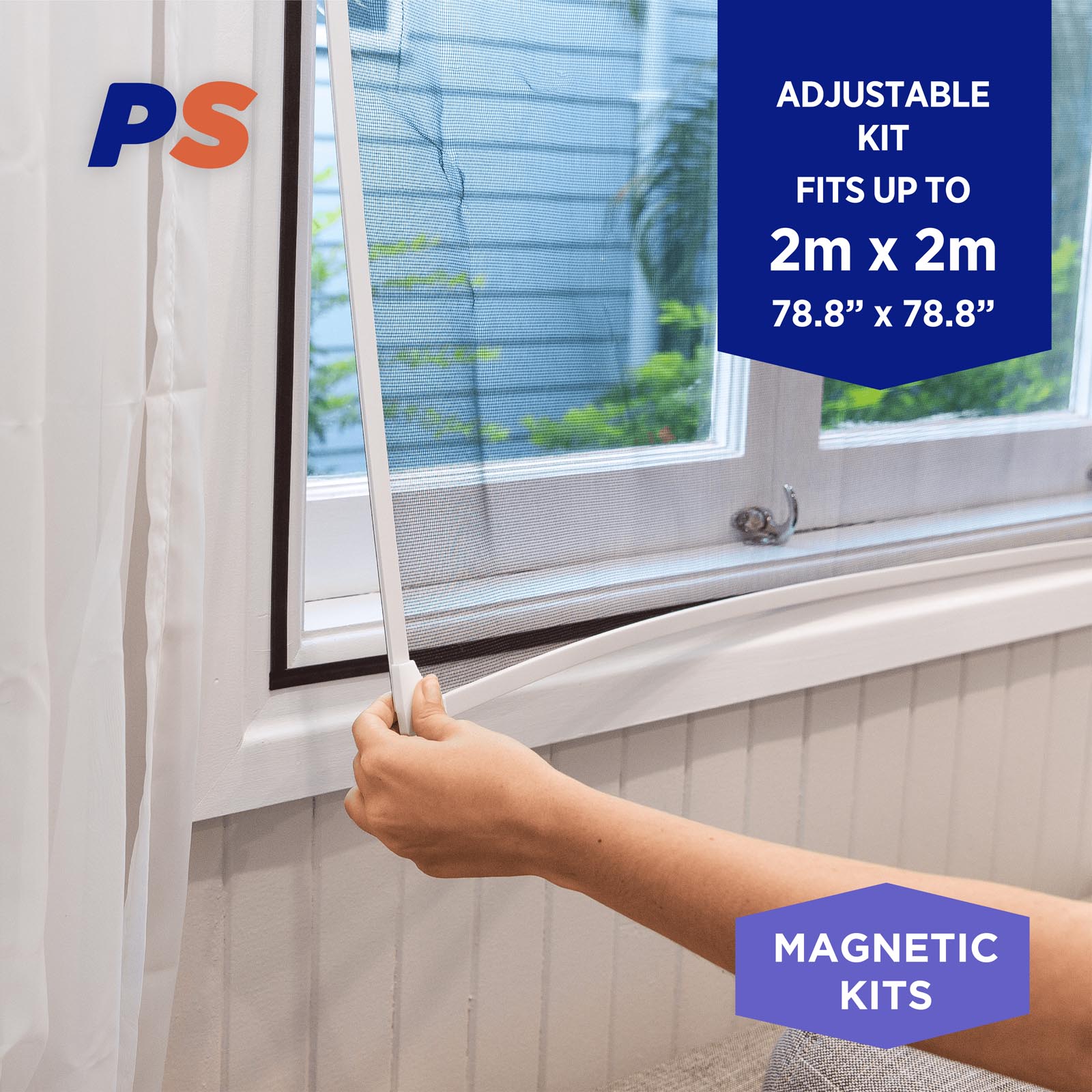 Adjustable Magnetic Fly Screen Kit - 78" x 78" – Permastik
